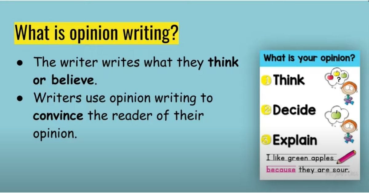49 Opinion Writing Prompts For Students & Kids